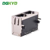 China UTP RJ45 Network Filter Interface 2 Joint Connector DGKYD112B002HWA1D1 - 8 Position 10/100/1000BASE-T with Internal Magnetics for sale