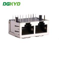 China UTP RJ45 Network Filter Interface 2 Joint Connector DGKYD112B002HWA1D1 - 8 Position 10/100/1000BASE-T with Internal Magnetics for sale