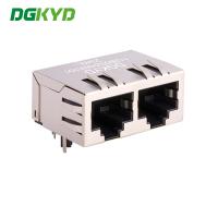 China UTP RJ45 Network Filter Interface 2 Joint Connector DGKYD112B002HWA1D1 - 8 Position 10/100/1000BASE-T with Internal Magnetics for sale