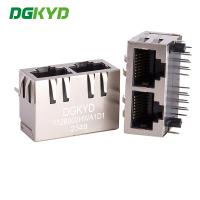 China UTP RJ45 Network Filter Interface 2 Joint Connector DGKYD112B002HWA1D1 - 8 Position 10/100/1000BASE-T with Internal Magnetics for sale