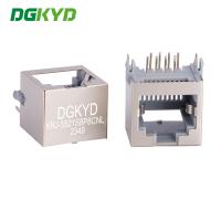 China 15mm Height RJ45 Keystone Jack KRJ-5521S8P8CNL - 8P8C PCB Mount with -40℃ to +85℃ Temperature Range for sale
