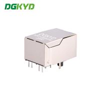 China KRJ-098GNL Shielded RJ45 Connector with Light Strip - 100Mbps Speed, 8-Position Side Entry Design for sale