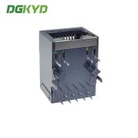 China DGKYD111Q066BA2A1DBKN RJ45 Gigabit Ethernet Connector with 10 Positions and 8 Terminals for sale