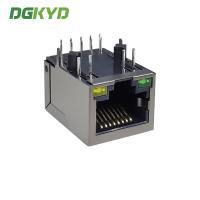 China DGKYD111Q066BA2A1DBKN RJ45 Gigabit Ethernet Connector with 10 Positions and 8 Terminals for sale