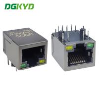 China DGKYD111B002BA2A1DBKN RJ45 Ethernet Connector 100Mbps 8-Position Shielded with Gold 6μ Plating for sale