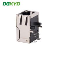 China KRJ-060SHZNL RJ45 Communication Socket with 8-Position 100Base-T PCB Mount and Gold 6μ Plating for sale