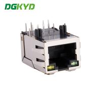 China KRJ-060SHZNL RJ45 Communication Socket with 8-Position 100Base-T PCB Mount and Gold 6μ Plating for sale
