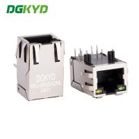 China KRJ-060SHZNL RJ45 Communication Socket with 8-Position 100Base-T PCB Mount and Gold 6μ Plating for sale