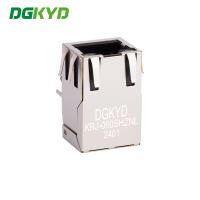 China KRJ-060SHZNL RJ45 Communication Socket with 8-Position 100Base-T PCB Mount and Gold 6μ Plating for sale