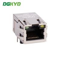 China KRJ-060SHZNL RJ45 Communication Socket with 8-Position 100Base-T PCB Mount and Gold 6μ Plating for sale