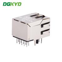 China DGKYD KRJ-300POEYGNL Single Port RJ45 Connector 100Mbps with POE Transformer Jack 10/100 Base-T for sale