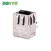 China DGKYD KRJ-300POEYGNL Single Port RJ45 Connector 100Mbps with POE Transformer Jack 10/100 Base-T for sale