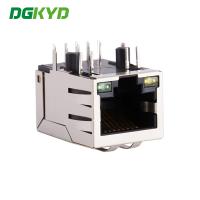 China DGKYD KRJ-300POEYGNL Single Port RJ45 Connector 100Mbps with POE Transformer Jack 10/100 Base-T for sale