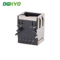 China DGKYD KRJ-300POEYGNL Single Port RJ45 Connector 100Mbps with POE Transformer Jack 10/100 Base-T for sale