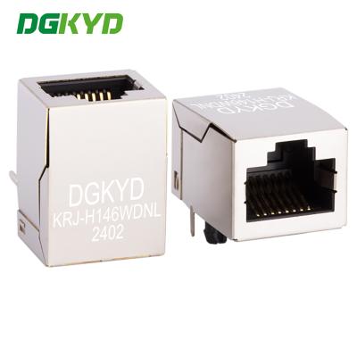 China KRJ-H146WDNL 100 BASE Single Port RJ45 Ethernet Connector Filter 8 Pins 8 Contacts Cat5 With Transformer for sale