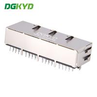 China KRJ-405BNL RJ45 4-Port Network Connector 100Mbps with Integrated Filter 21.3mm Right Angle Mount for sale