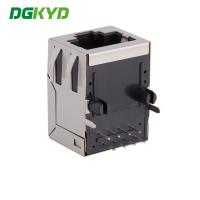 China KRJ-H001WDENL RJ45 Ethernet Socket 100M with Integrated Magnetics, 8-Pin Cat5 Through Hole Connector for sale