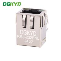 China KRJ-202FNL Single Port RJ45 Connector with Integrated Magnetics for Gigabit Ethernet 1000 BASE-T/TX for sale