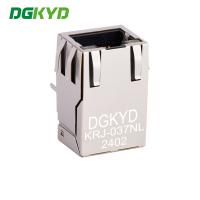 China KRJ-037NL Single Core RJ45 Transformer 100M Connector with 6μ Gold Plating and 25.4mm Length for sale