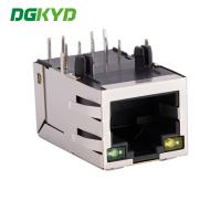 China KRJ-037NL Single Core RJ45 Transformer 100M Connector with 6μ Gold Plating and 25.4mm Length for sale