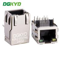 China KRJ-037NL Single Core RJ45 Transformer 100M Connector with 6μ Gold Plating and 25.4mm Length for sale