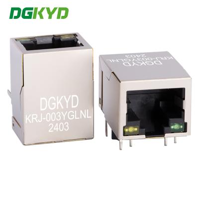 China KRJ-003YGLNL 100M CAT5E Ethernet RJ45 Waterproof Connector Module - 21.3mm Length, 8-Position Shielded for sale