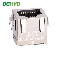 China KRJ-56SWDESMTNL Single Port RJ45 Connector Without LED 8-Position SMD Network Interface -40℃ to +85℃ for sale