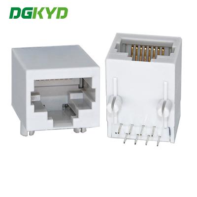 China DGKYD111B002IWC4D Single Port RJ45 Connector 100Mbps with Integrated Filter 20.5mm Length for sale
