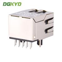 China KRJ-320CFNL Shielded CAT6 RJ45 Connector with Gigabit Filter, Side Entry, 8-Position, -40℃ to +85℃ Temperature Range for sale