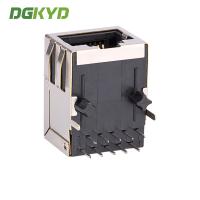 China KRJ-320CFNL Shielded CAT6 RJ45 Connector with Gigabit Filter, Side Entry, 8-Position, -40℃ to +85℃ Temperature Range for sale