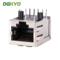 China KRJ-320CFNL Shielded CAT6 RJ45 Connector with Gigabit Filter, Side Entry, 8-Position, -40℃ to +85℃ Temperature Range for sale