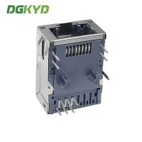 China RJ45 Network Connector 100Mbps Integrated Transformer 1x1 Port with LEDs DGKYD811B198FF5A10DQ057 for sale