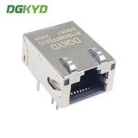 China RJ45 Network Connector 100Mbps Integrated Transformer 1x1 Port with LEDs DGKYD811B198FF5A10DQ057 for sale