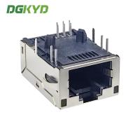 China RJ45 Network Connector 100Mbps Integrated Transformer 1x1 Port with LEDs DGKYD811B198FF5A10DQ057 for sale