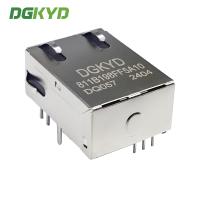 China RJ45 Network Connector 100Mbps Integrated Transformer 1x1 Port with LEDs DGKYD811B198FF5A10DQ057 for sale