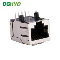 China KRJ-256WDENL RJ45 Ethernet Plug Connector Single Port 100Mbps Integrated Filter Shielded for sale