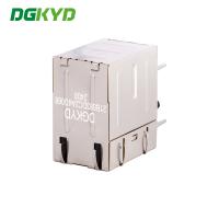 China DGKYD Dual Port RJ45 Connector 2x1 100Mbps Integrated Filter Communication Network Socket for sale