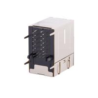 China DGKYD21B083DC2A4D 2X1 dual port RJ45 connector, 100Mbps integrated filter, communication network port socket for sale