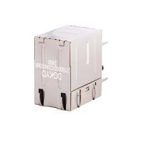 China DGKYD21B083DC2A4D 2X1 dual port RJ45 connector, 100Mbps integrated filter, communication network port socket for sale