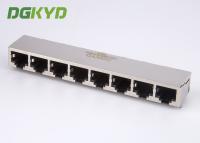 China Shielded 8 Position RJ45 Ethernet Jack Without LED - 8 Port 10/100/1000 BASE-T PCB Mount Connector for sale