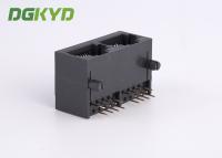 China Black color unshielded2 position rj45 connector without transformer ,10P8C for sale