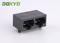 China Black color unshielded2 position rj45 connector without transformer ,10P8C for sale