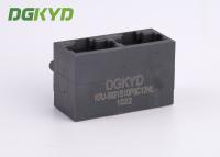 China Black color unshielded2 position rj45 connector without transformer ,10P8C for sale