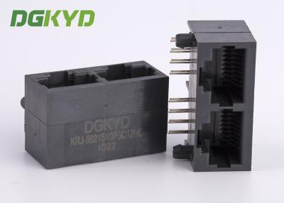 China Black color unshielded2 position rj45 connector without transformer ,10P8C for sale