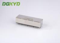 China Metal Shielded 4-Port 1000 BASE-T Gigabit Ethernet RJ45 Connector with Gold 6μ Plating for sale