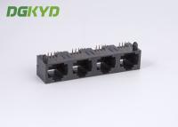 China Unshielded 4-Position RJ45 LAN Jack - 8 Positions, Gold 0.6u Plating, -40°C to 85°C Operating Temperature for sale