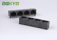 China Unshielded 4-Position RJ45 LAN Jack - 8 Positions, Gold 0.6u Plating, -40°C to 85°C Operating Temperature for sale