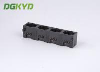 China Unshielded 4-Position RJ45 LAN Jack - 8 Positions, Gold 0.6u Plating, -40°C to 85°C Operating Temperature for sale