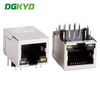 China KRJ-320DNL Gigabit Ethernet RJ45 Connector with Isolation Transformer - 10 Position 8 Terminal PCB Mount for sale