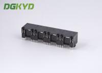 China 4-Port RJ45 Keystone Jack with Tab-Up Design and Y/G LEDs - 10/100/1000BASE-TX, -40°C to 85°C Operating Range for sale